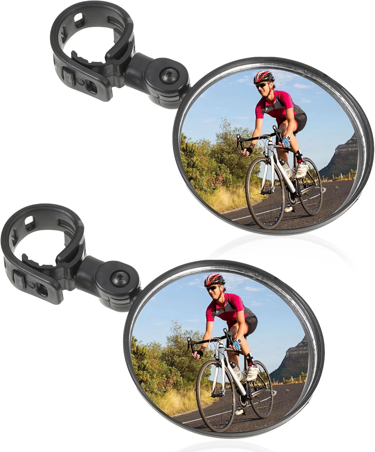 EUIOOVM Bike Mirror, 2pcs HD Wide Angle Bicycle Rear View Mirror, 360 ...