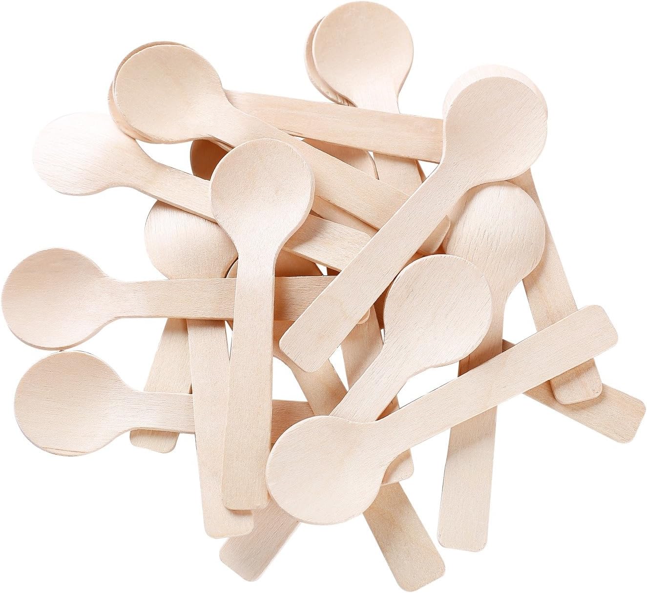 Amazon.com: 1000 Pack Mini Wooden Spoons 4 Inch Wood Small for Dessert ...