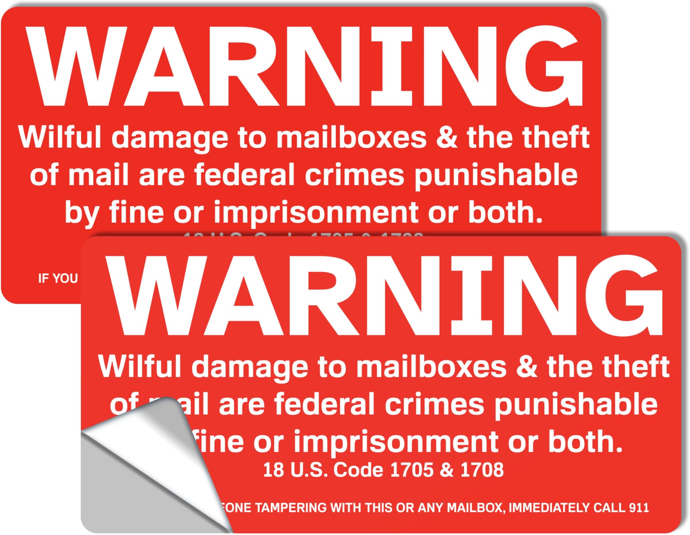Amazon.com: Mailbox Security Decals - Pack of 2 - Deter Theft ...