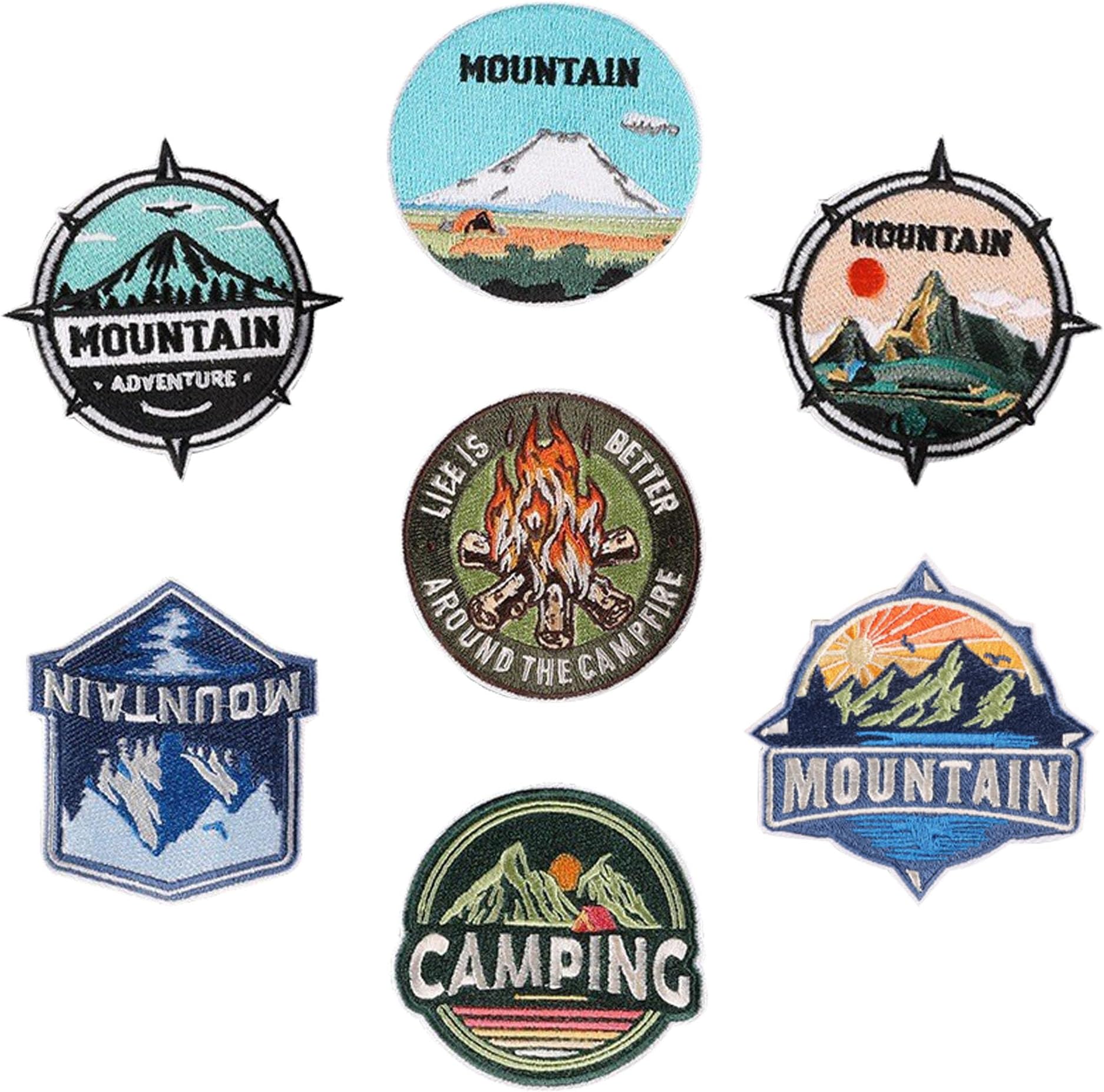 Amazon.com: Hotop 48 Pcs Camping Theme Iron on Patches Adventure ...