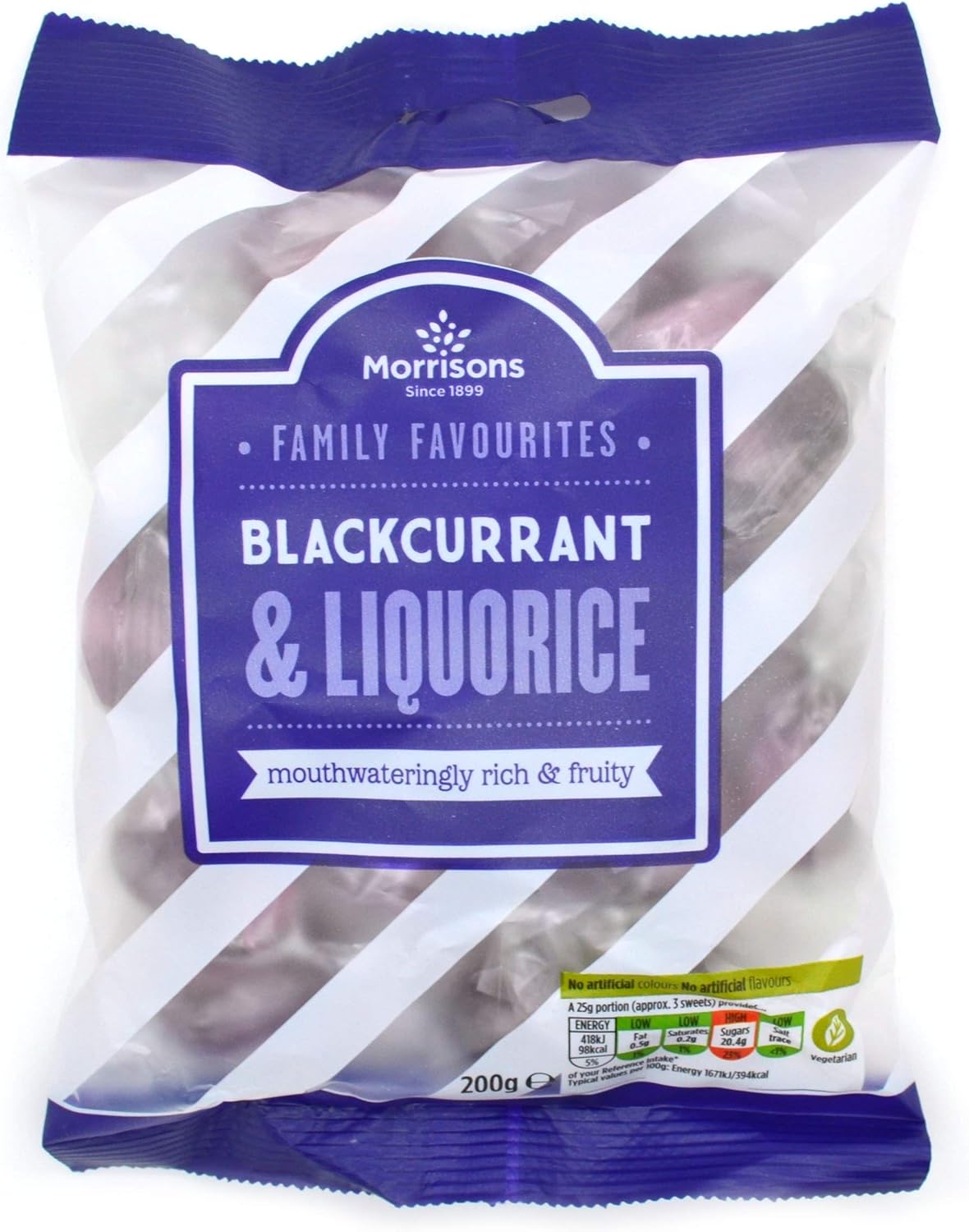 Morrisons Blackcurrant and Liquorice 200g : Amazon.co.uk: Grocery