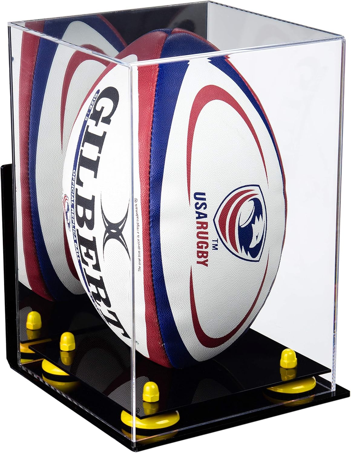 Amazon.com: Better Display Cases Acrylic Rugby Ball Display Case ...