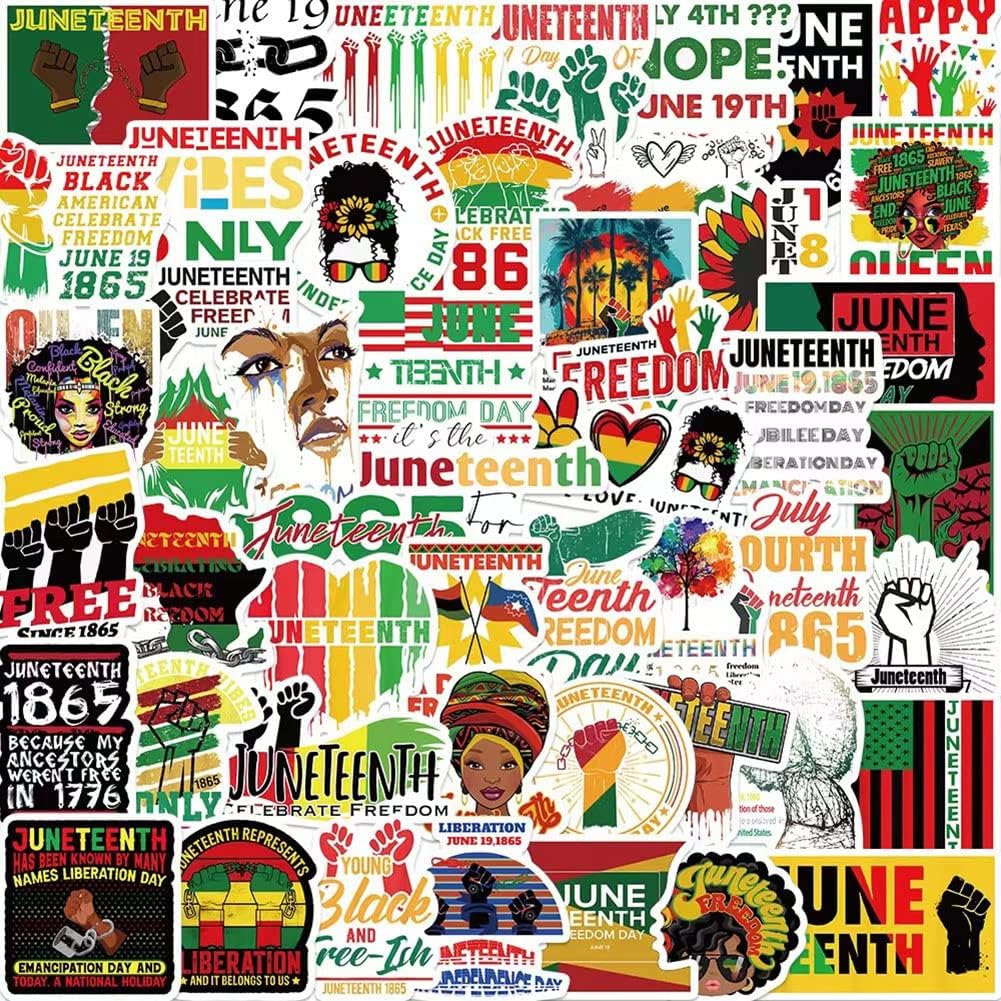 Amazon.com: Pasimy 45 Pcs Juneteenth Stickers Black History Month ...
