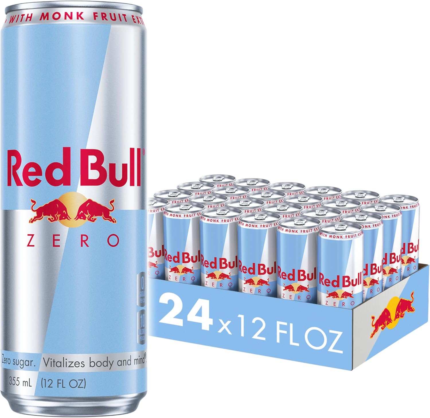 Red Bull Total Zero, Energy Drink, 12 Fl Oz Cans, 24 Pack : Amazon.fr ...
