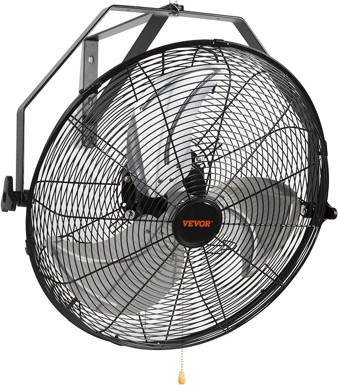 Amazon.com: VEVOR 18 Inch Wall Mount Fan, 3-speed IP44 Waterproof Fan ...