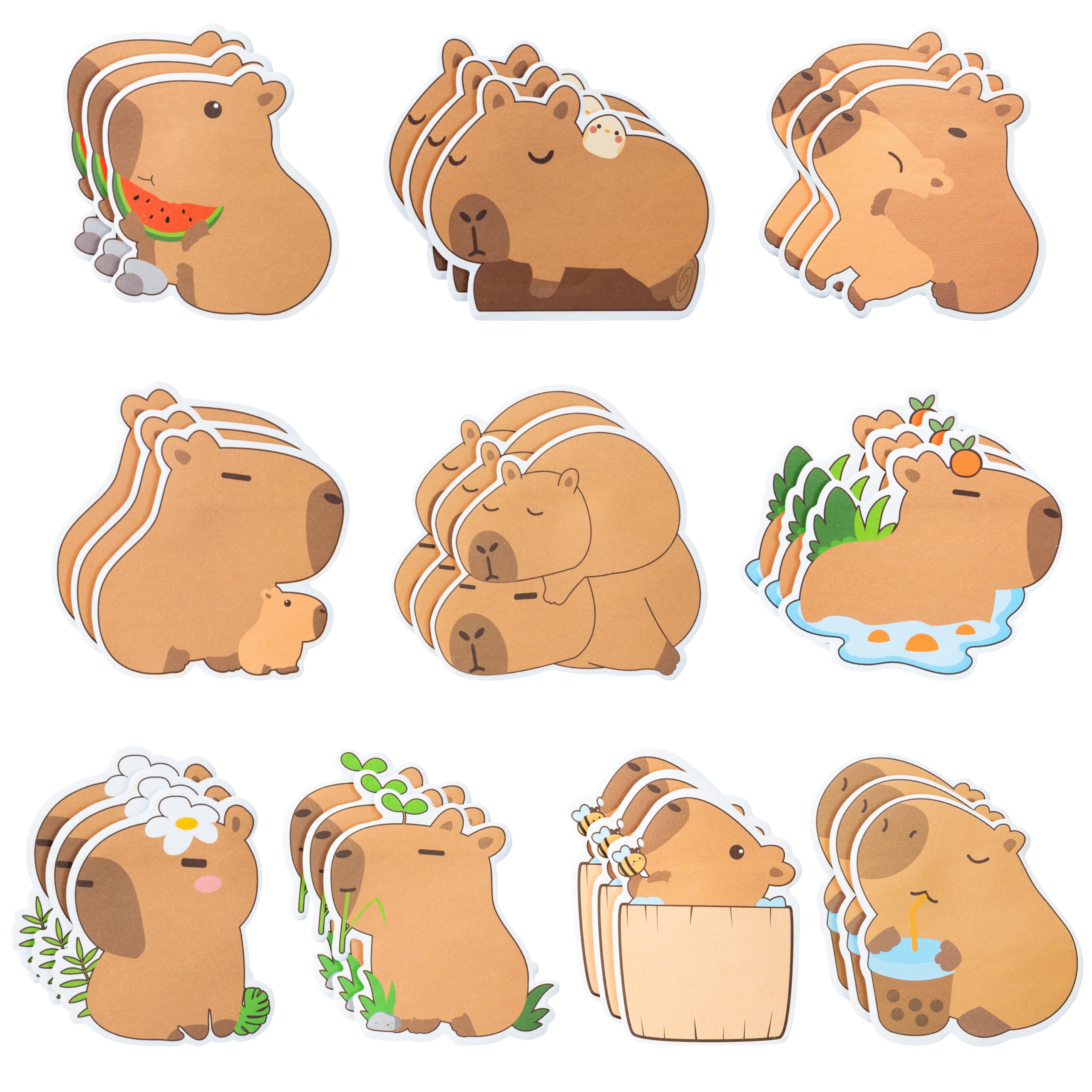 Amazon.com : Xqumoi 30 Pack Capybara Sticky Notes - Cute Cartoon ...