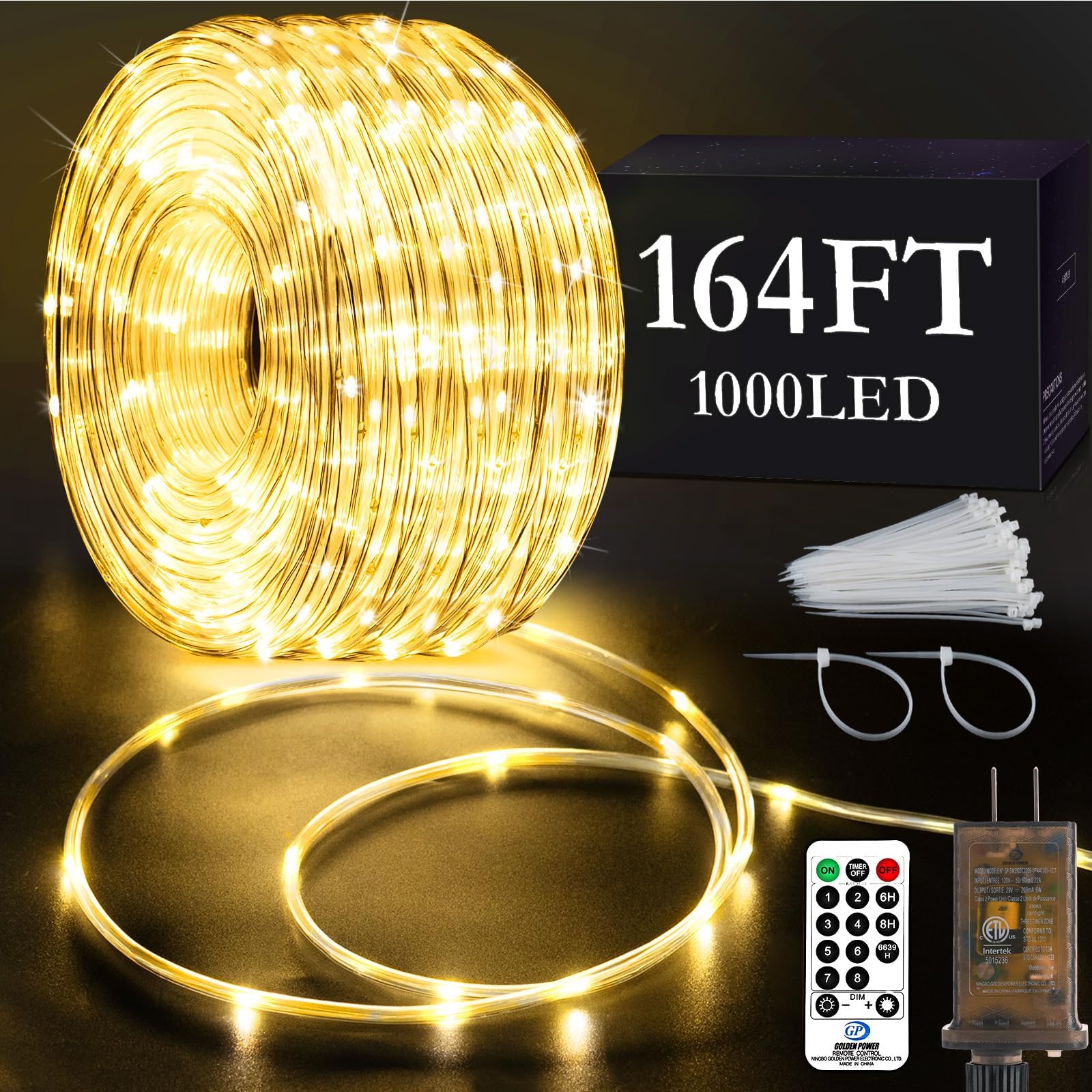 Amazon.com: Wintergreen Lighting 150ft 1800 LED Heavy Duty Rope Light ...
