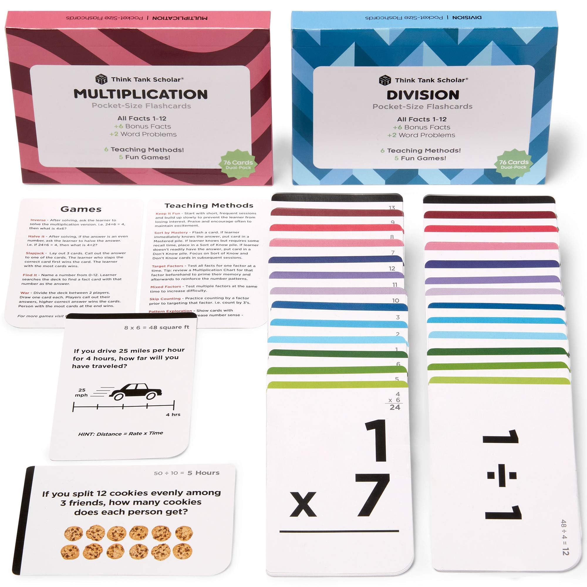 Snapklik.com : Award-Winning Math Flash Cards 152 Multiplication ...