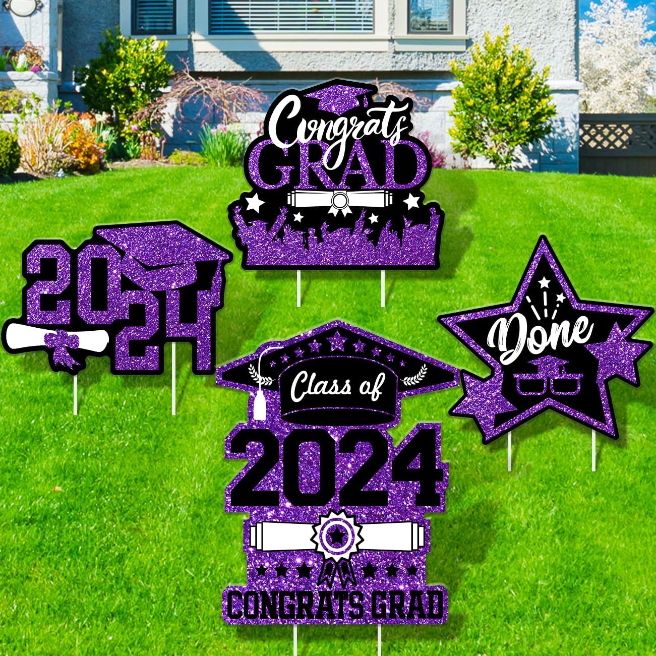 Amazon.com : 2024 Graduation Decorations Extra Large 10Pcs Graduation ...