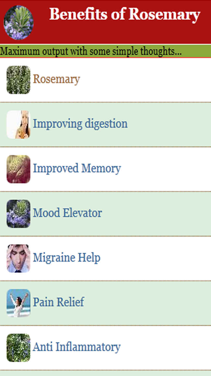 Benefits of Rosemary - App on Amazon Appstore