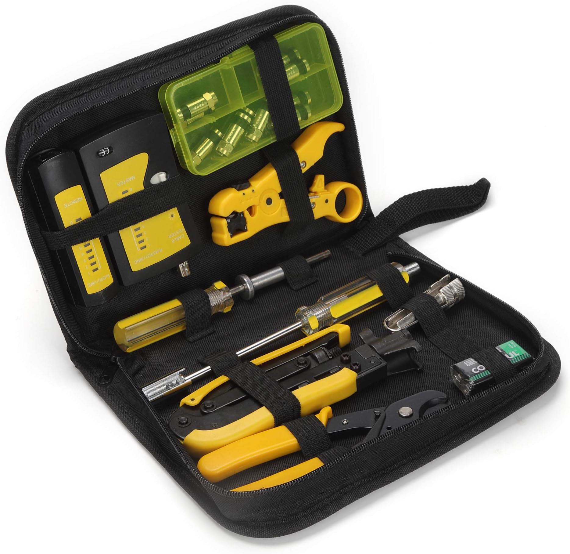 TLS.eagle Coax Cable Crimping Kit Adjustable Tool Set Coaxial Cable ...