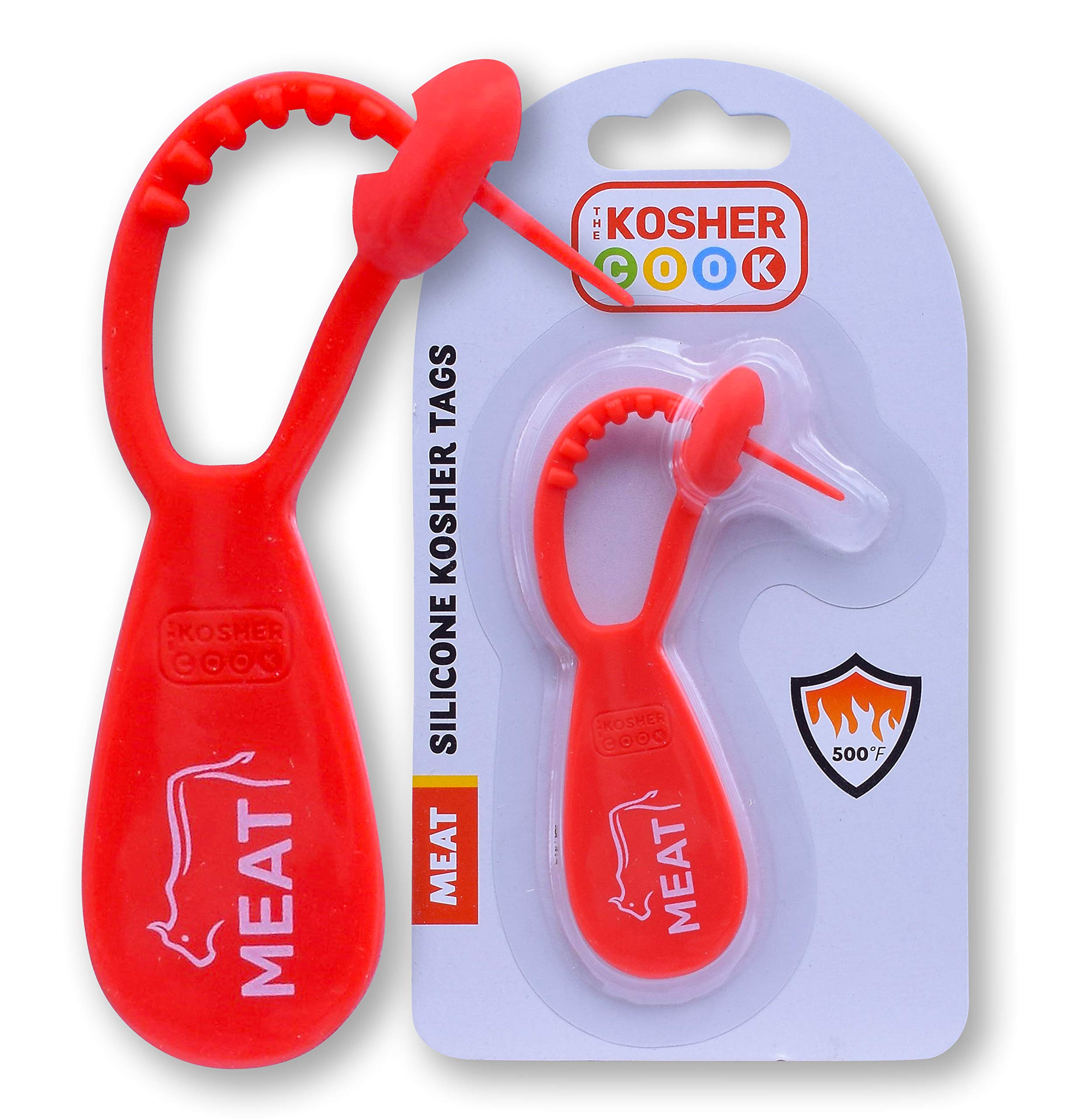 Amazon.com: Meat Red Kosher Tag - Silicone Label Utensils, Kitchen ...