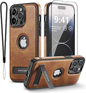 Amazon.com: WTCASE Magnetic for iPhone 14 Pro Max Leather Case,Built-in Invisible Stand ...