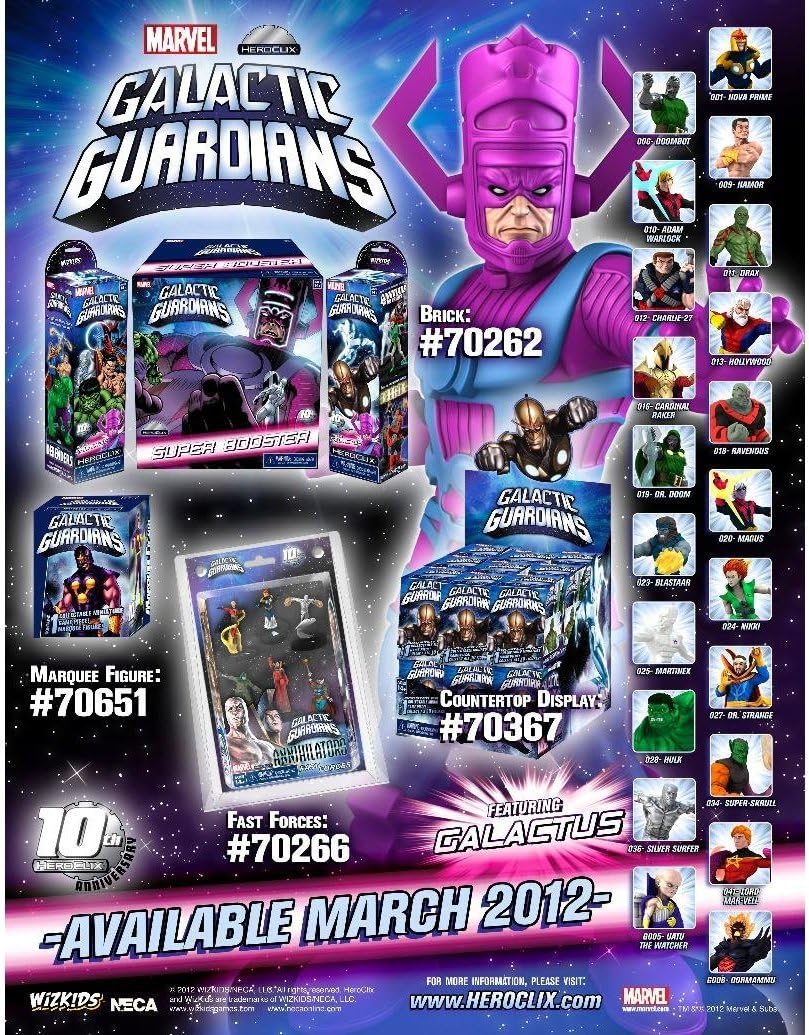 Amazon.com: Marvel HeroClix: Galactic Guardians Countertop Display ...