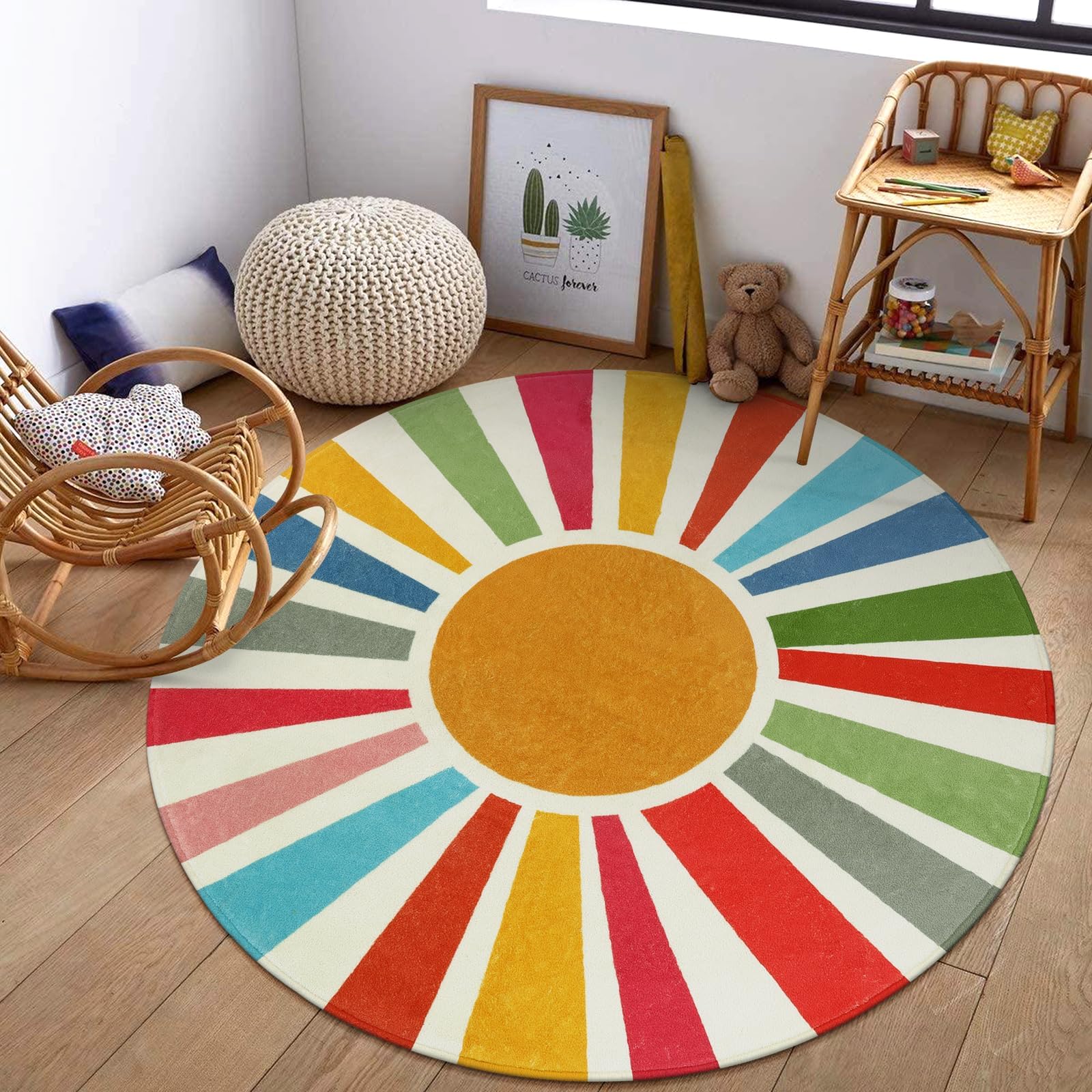 Amazon.com: Kids Carpet Color Spots Quarter Circle Corner Classroom Rug ...