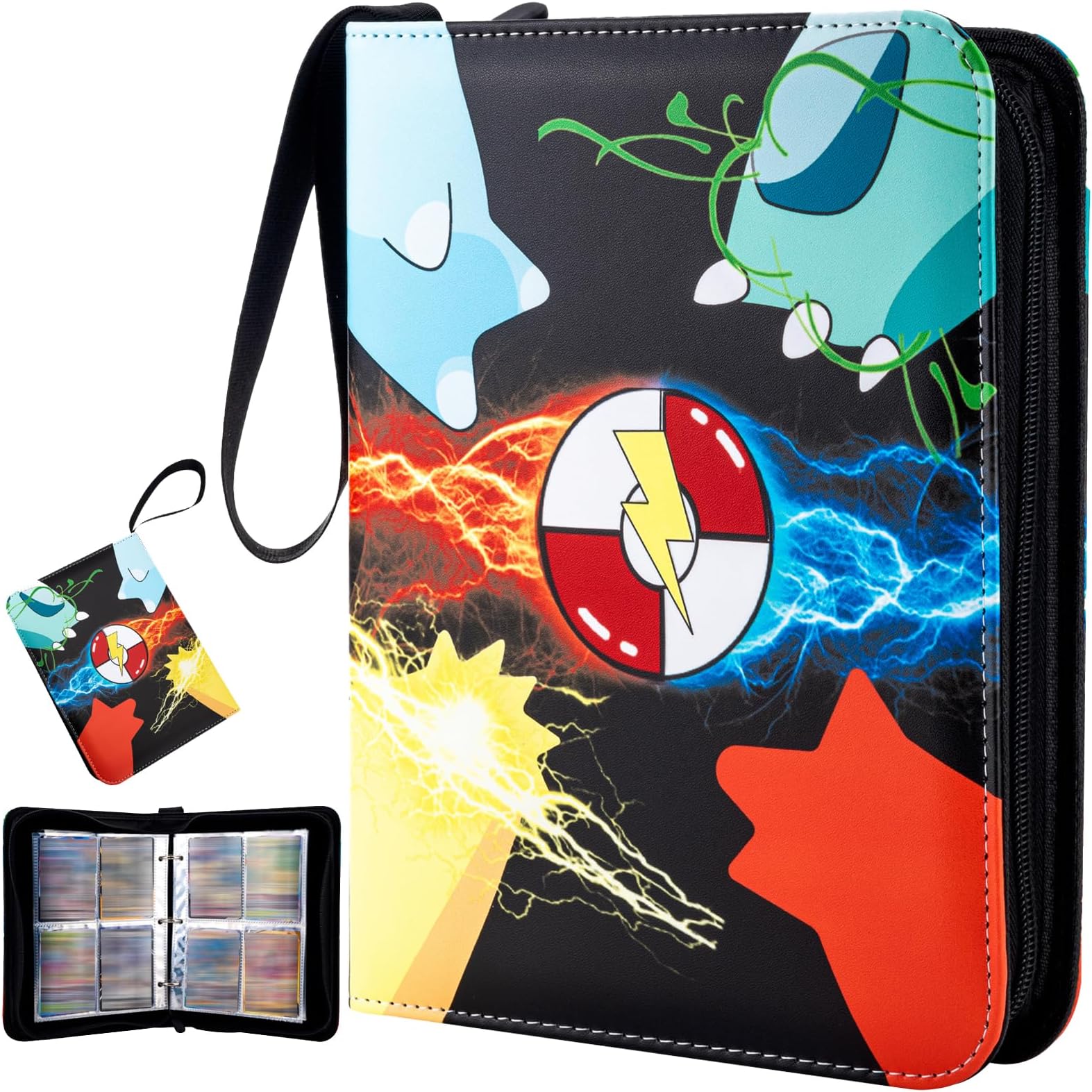 Amazon.com: Carrying Case Binder Fit for Pokemon Cards, Trading Card ...