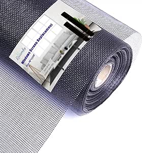 Window Screen 48"x100' Charcoal Color Adjustable Window Screen ...
