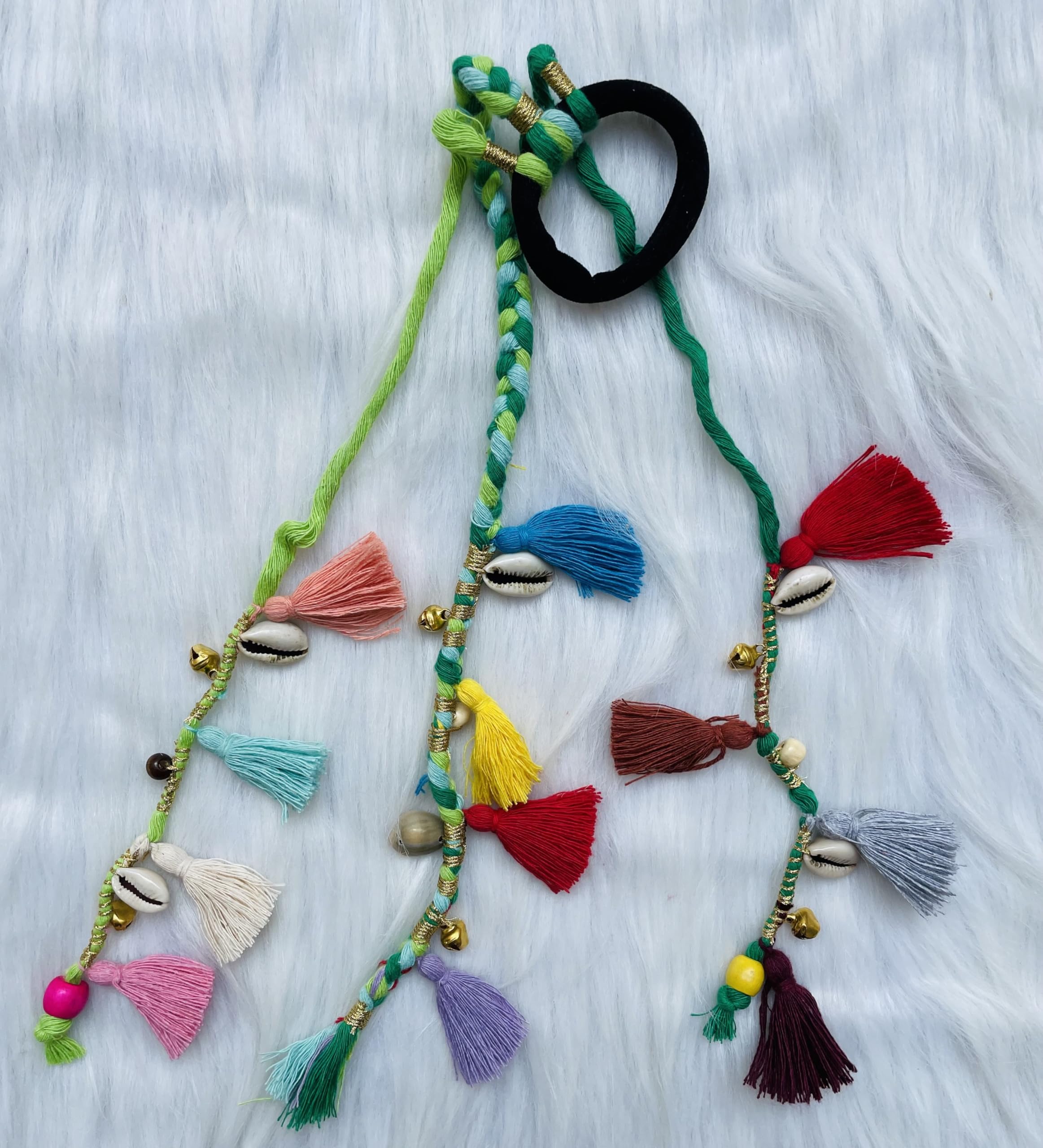 Zippy Flora Boho Handmade Colorful Hair Strings for Navratri/Ethnic ...