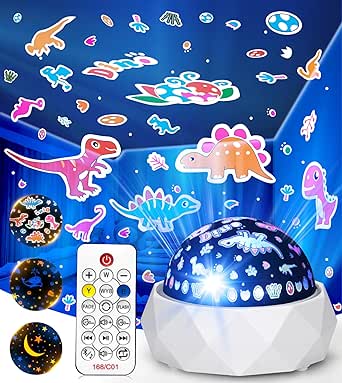 Night Light Projector for Kids, Rechargeable Sensory Light with 3 Films ...