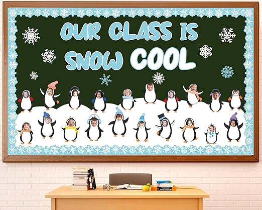 Amazon.com: Winter Bulletin Board Decorations Set Winter Bulletin Board ...