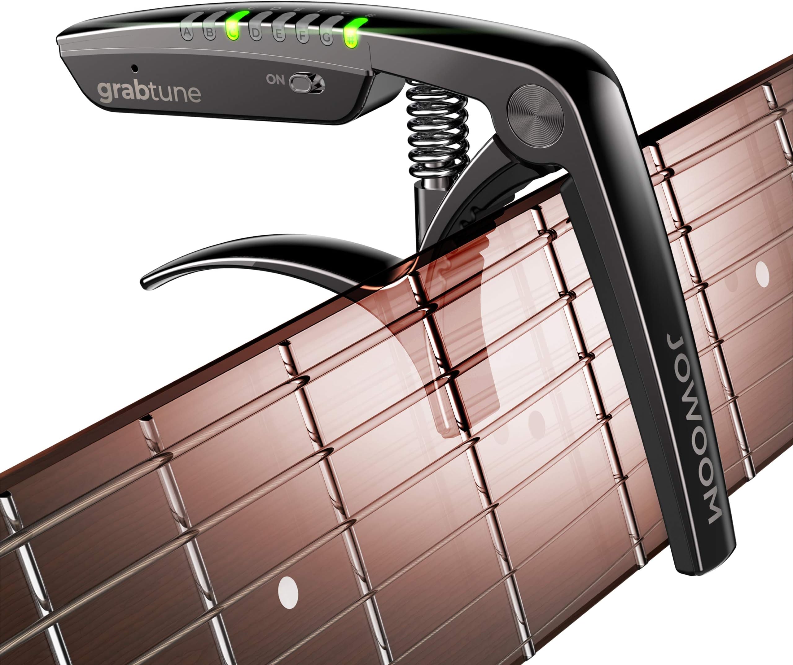 Amazon.com: JOWOOM Grabtune Acoustic Guitar Capo-Tuner | 2 In 1 ...