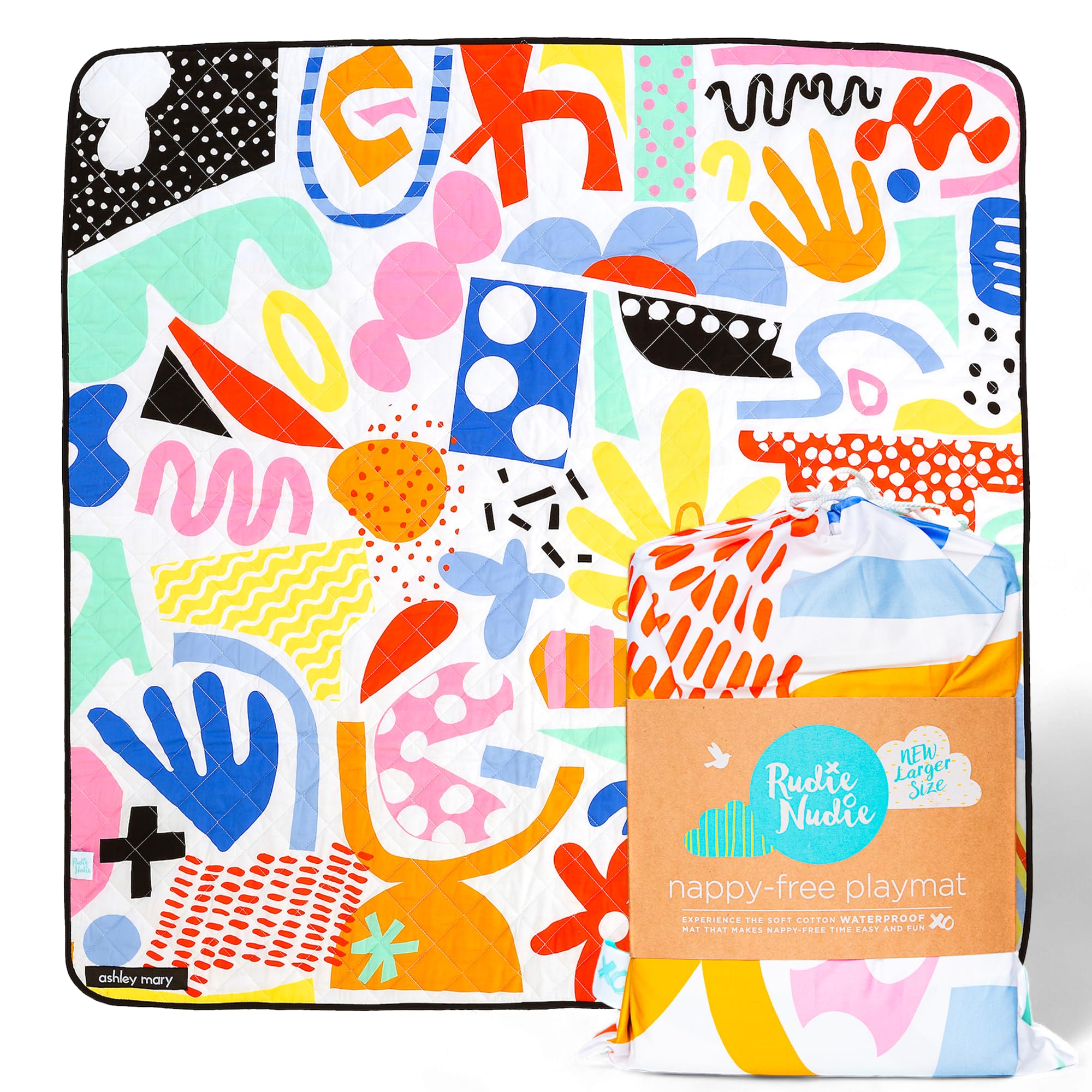Amazon.com : Rudie Nudie Large Waterproof Playmat Pop Pip Pow Design ...