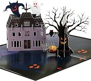 Amazon.com : iGifts And Cards Haunted House Halloween 3D Pop-Up Card ...