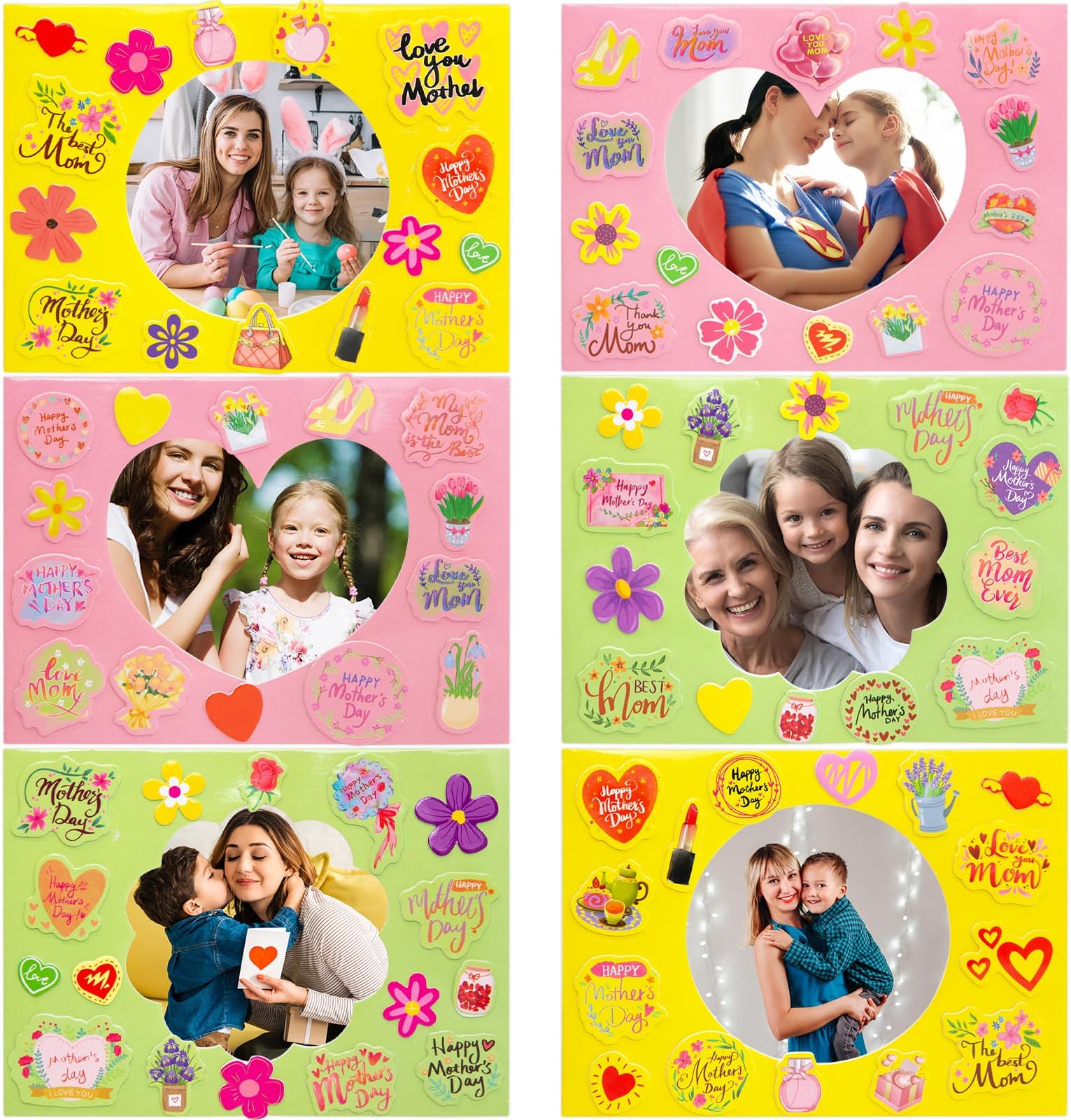 Amazon.com: Mother's Day Picture Frame Crafts Kits for Kids Happy ...