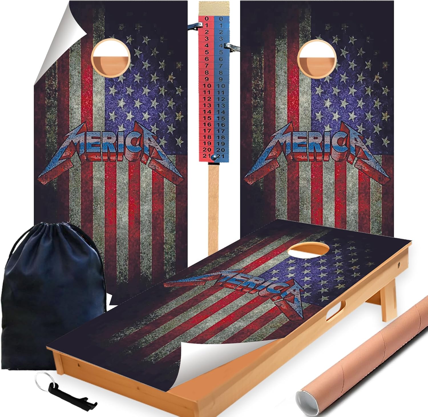Amazon.com: BackYardGamesUSA Cornhole Board Wraps, Cornhole Decals and ...