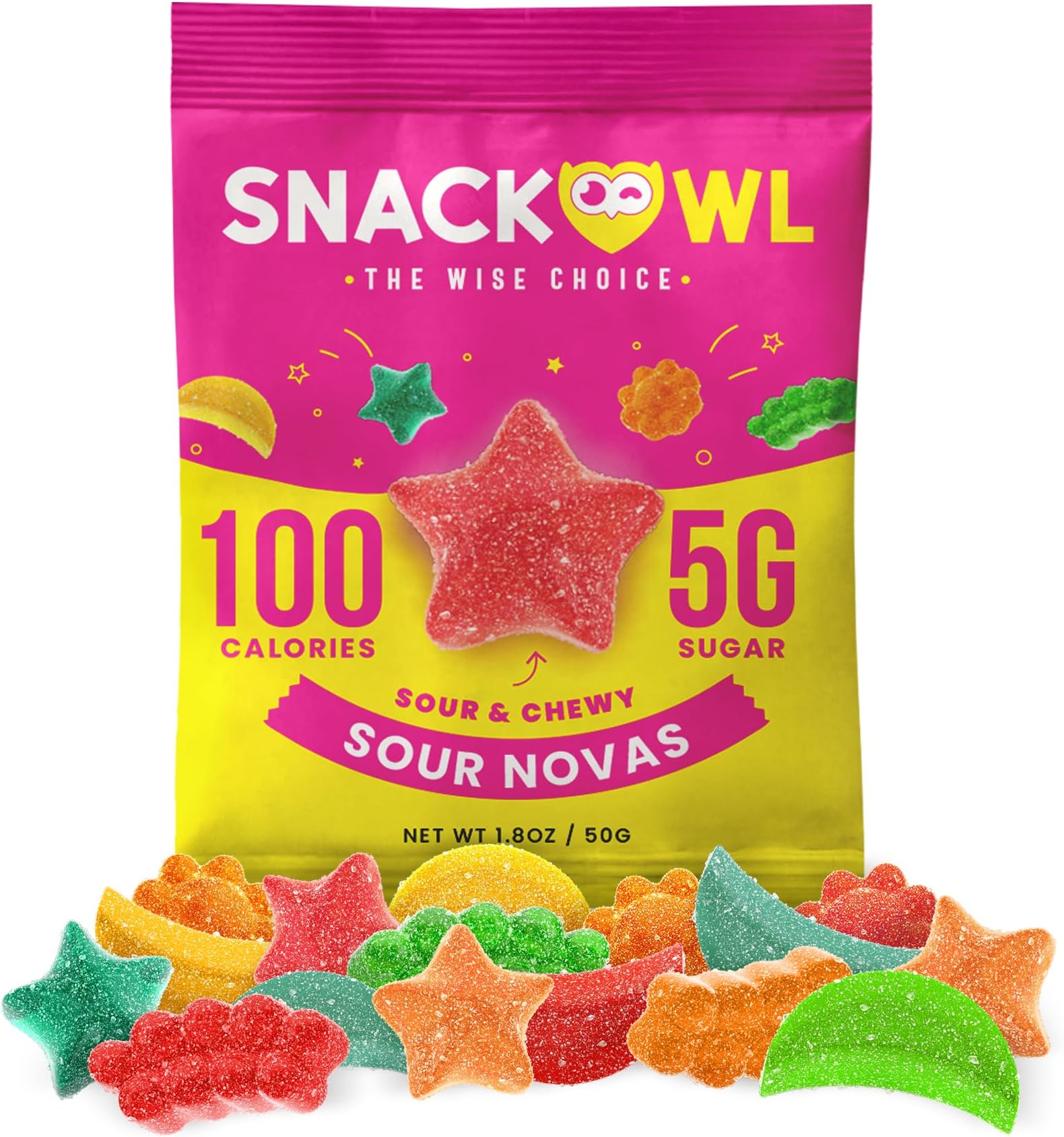 Amazon.com : Sweet and Super Sour Vegan Gummy Candies, Fruit Flavored ...