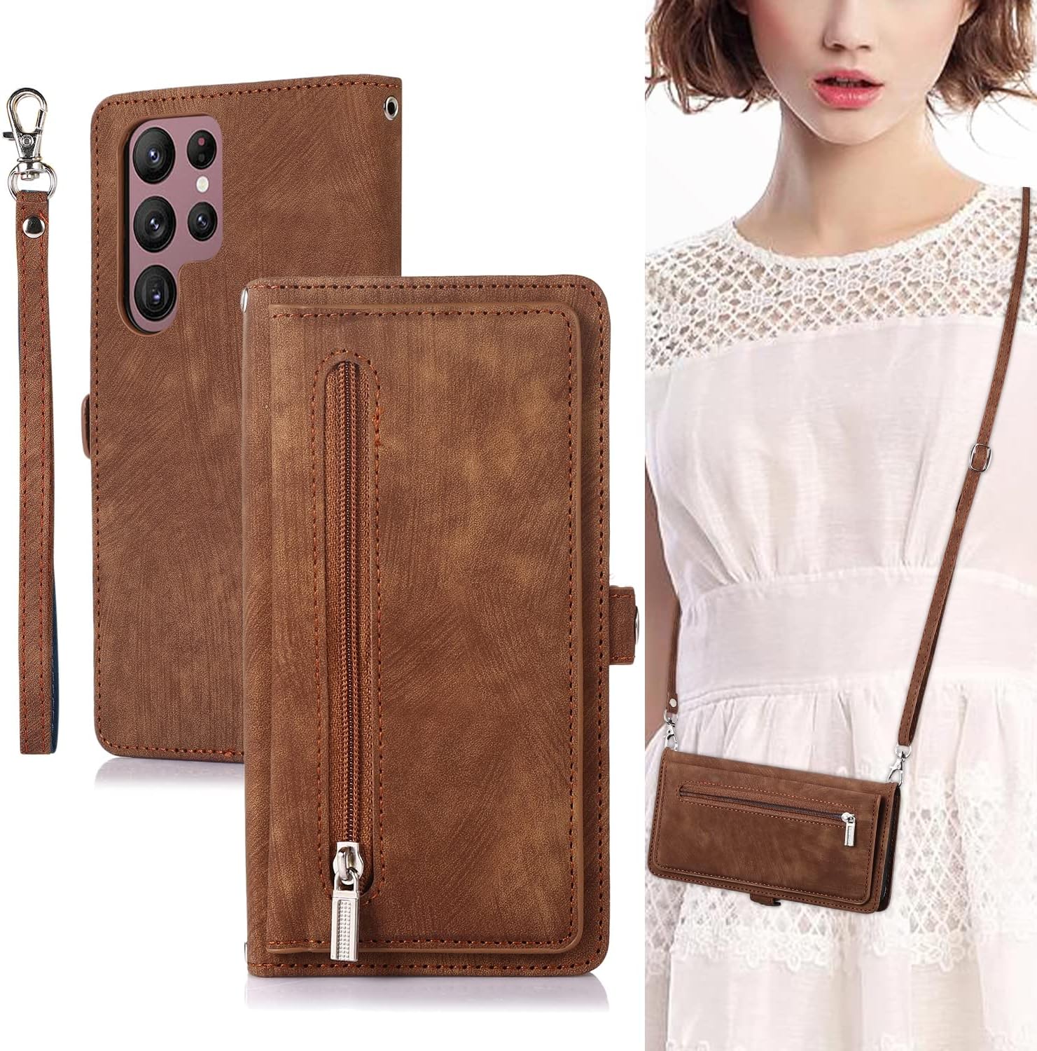 Amazon.com: W WINTMING Compatible with Samsung S23 Ultra Wallet Case ...