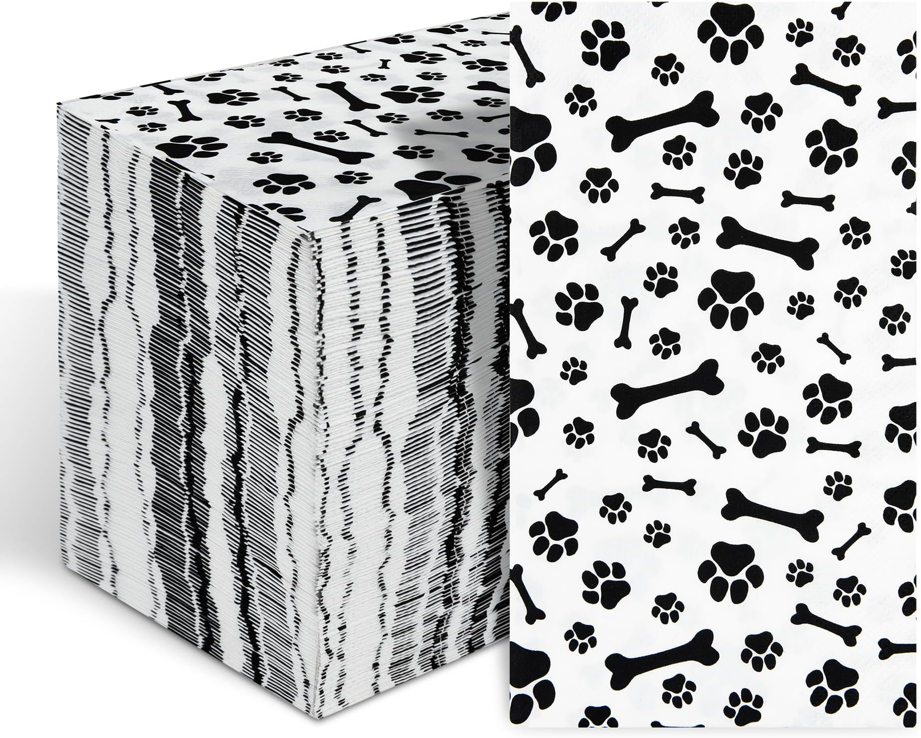 Amazon.com: 100 Pcs Puppy Dog Paper Napkins Lets Pawty Disposable Hand ...