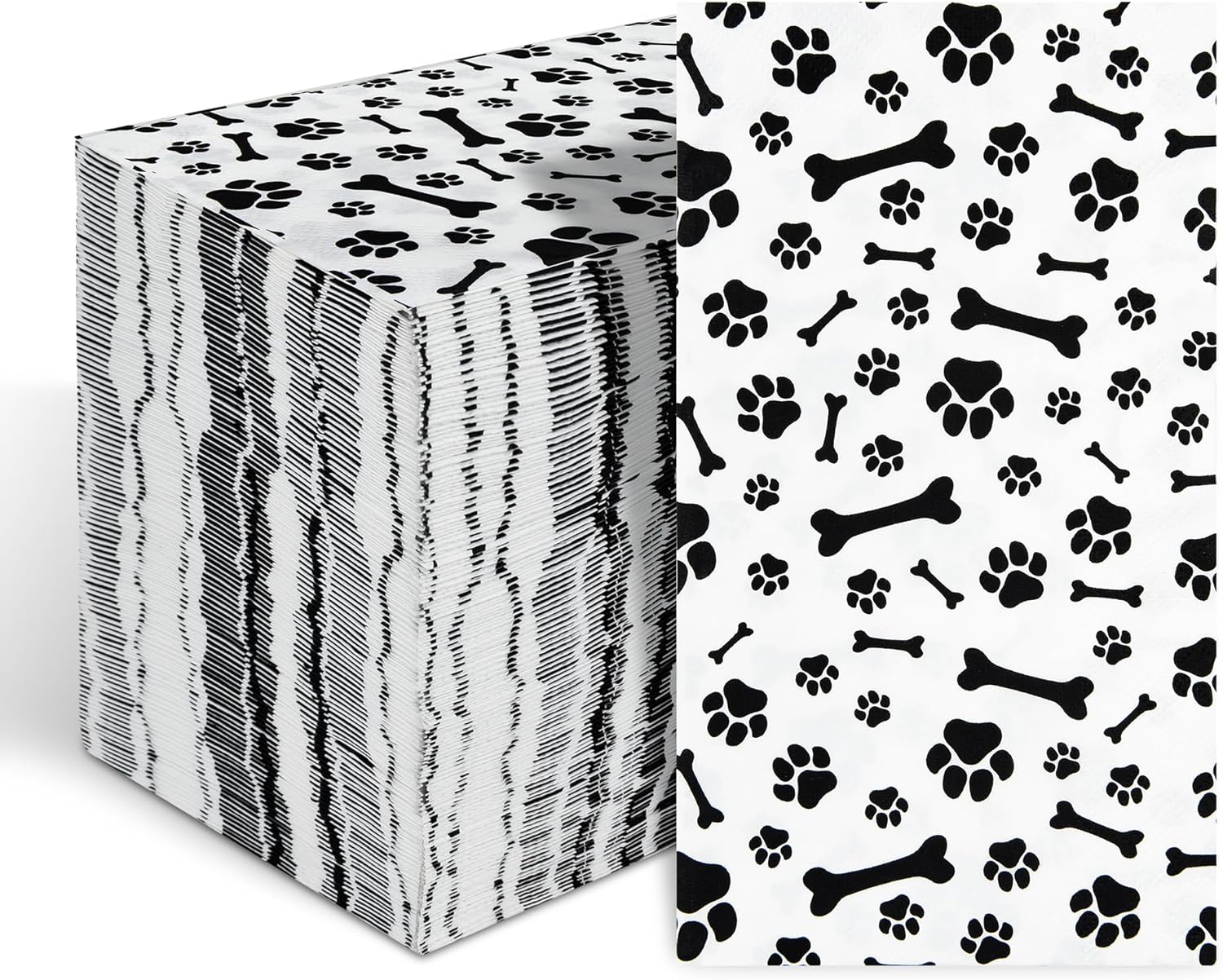 Amazon.com: 100 Pcs Puppy Dog Paper Napkins Lets Pawty Disposable Hand ...