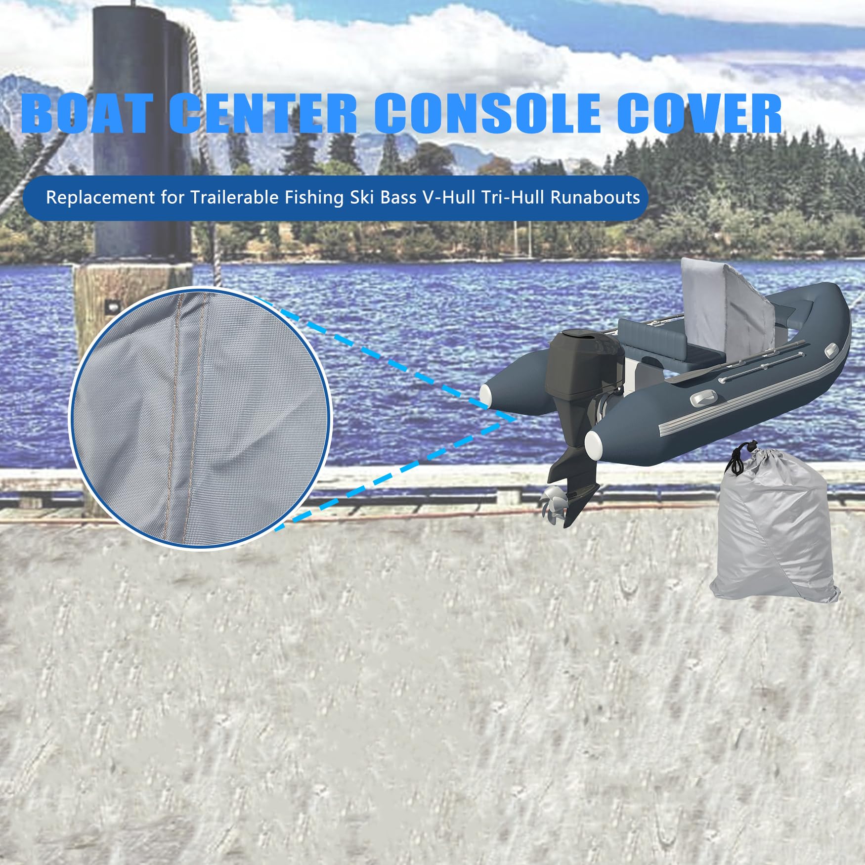 Snapklik.com : Boat Center Console Cover Heavy Duty 600D Replacement ...