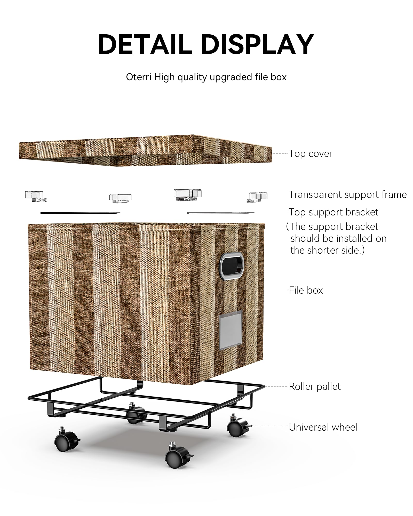 Snapklik.com : Oterri Rolling File Box, Upgraded File Organizer Box ...