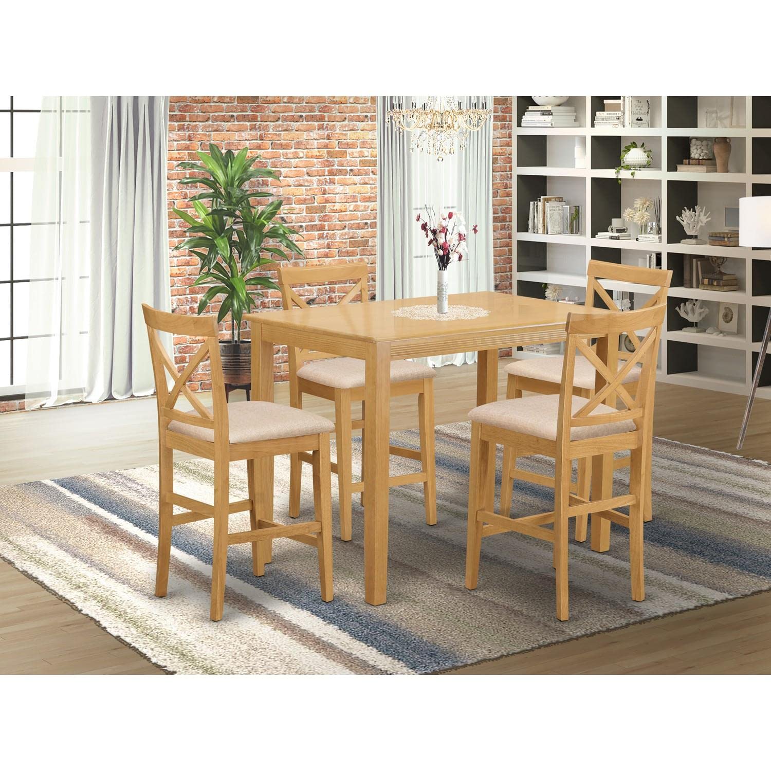 Oak Counter Height Dining Room Table Sets Counter Height Bar Style