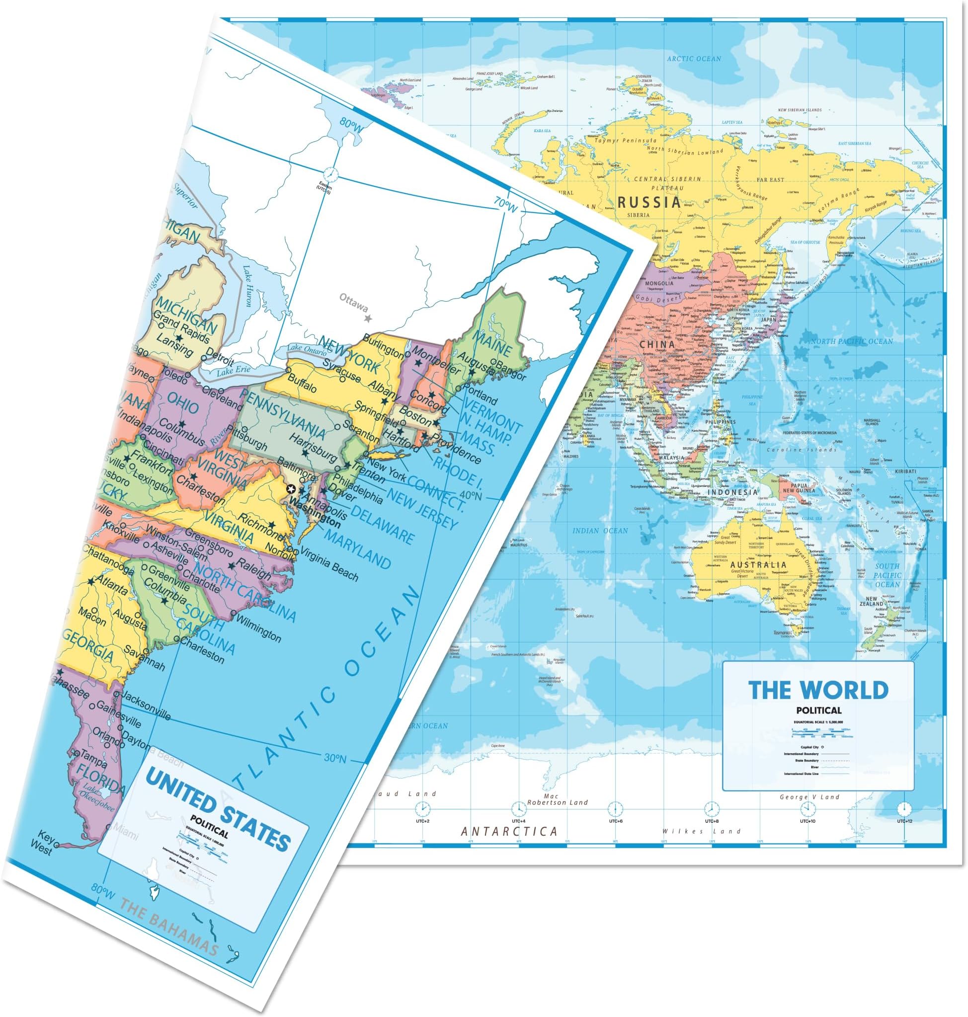 Amazon.com: World Map Poster (24x36) PSA033057: Posters & Prints