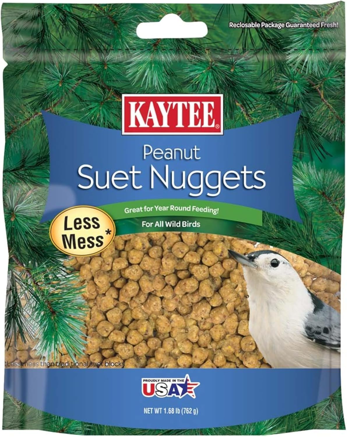 Amazon.com : Kaytee Wild Bird Peanut Suet Nuggets Food, 1.68 lb, 6 Pack ...