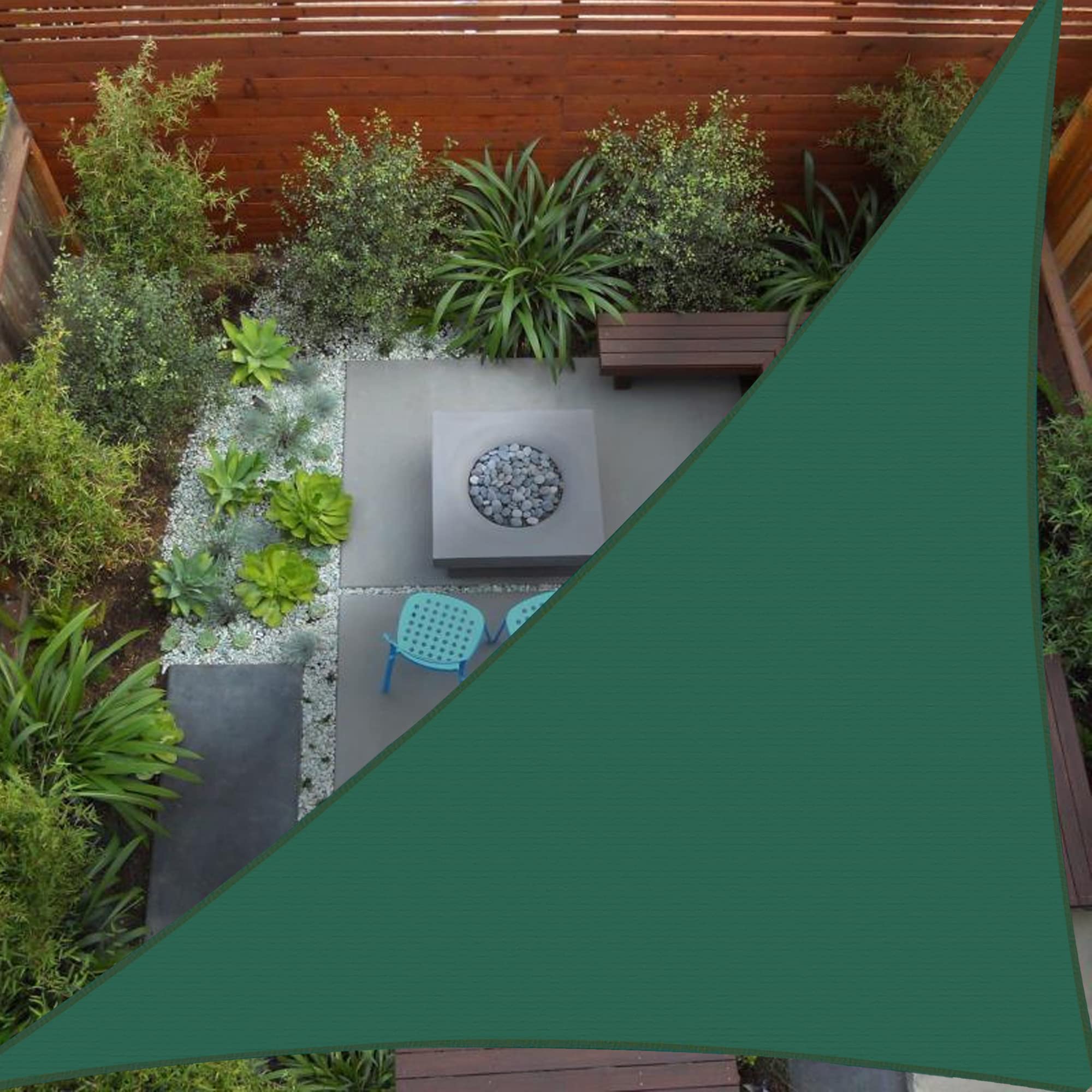 Amazon.com : Palace World 7' x 9' x 11.4' Right Triangle Green Sun ...