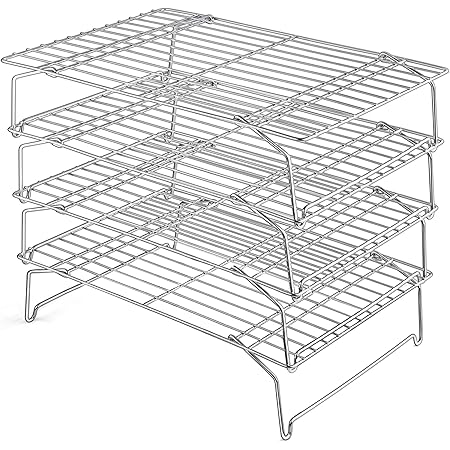 Amazon.com: Leonyo Cooling Baking Rack 4-Tier Stackable Stainless Steel ...
