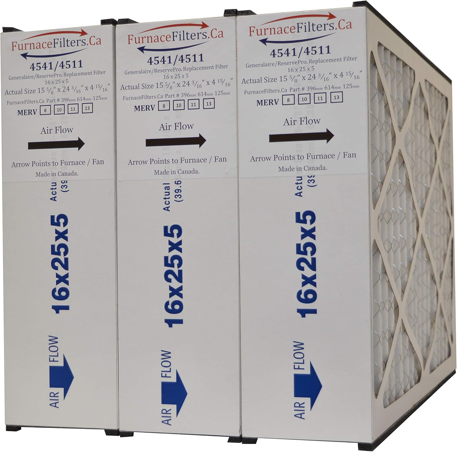 Generalaire 16x25x5 GF 4541 MERV 11 Replacement. Actual Size 15 5/8 x ...