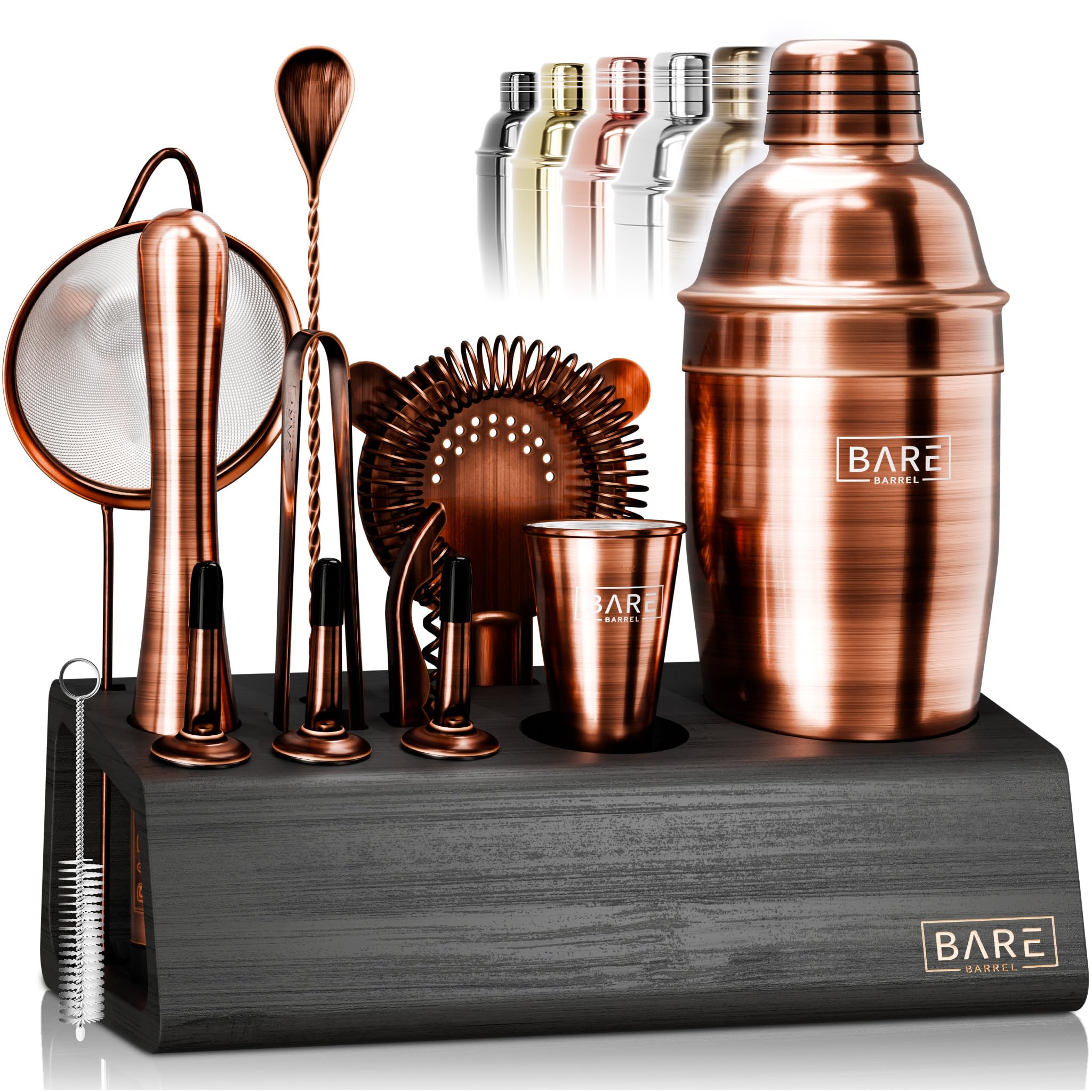 Amazon.com: BARE BARREL® Mixology Bartender Kit Bar Set | 14-Piece ...