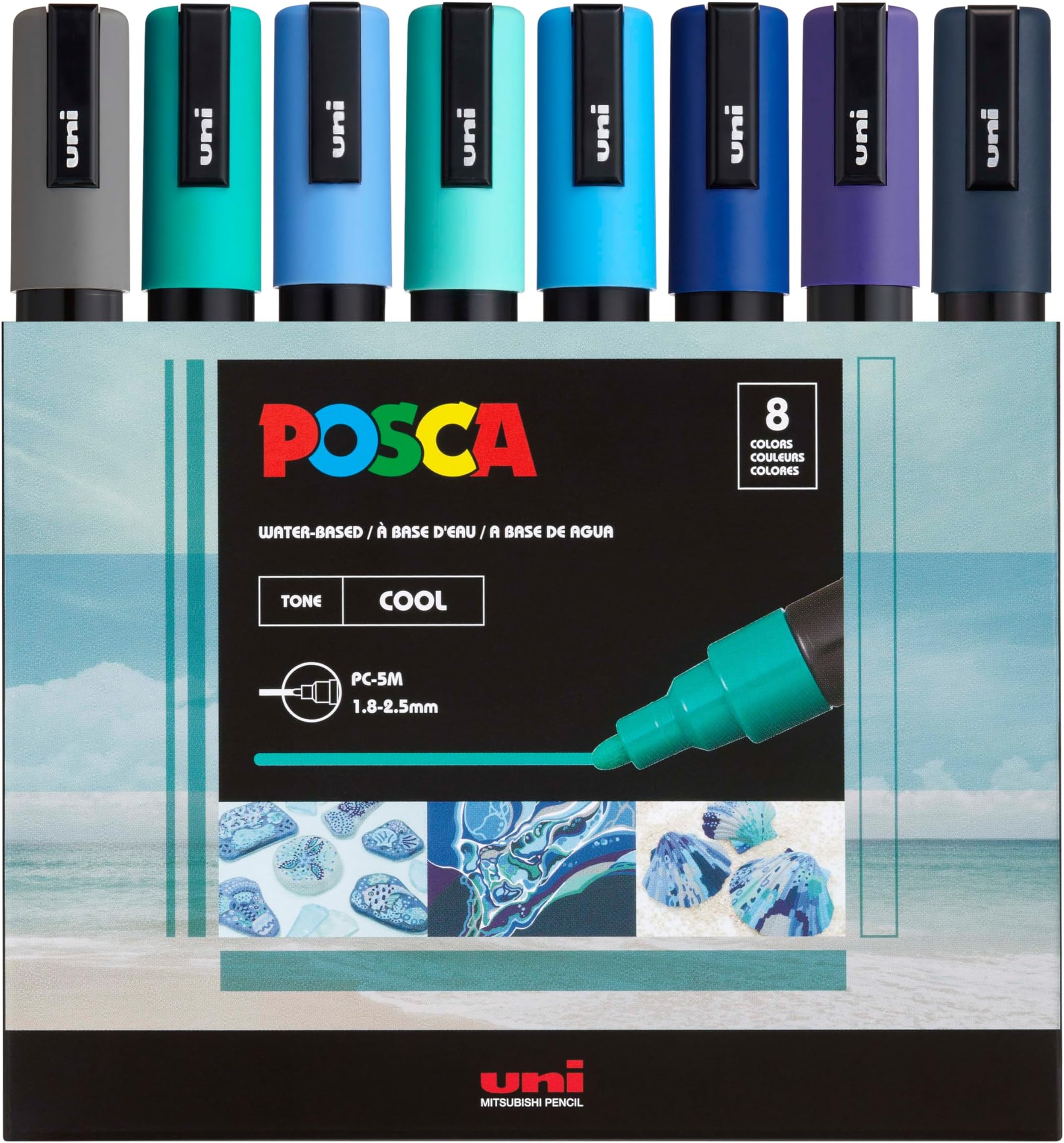 Amazon.com : Uni Posca Medium Marker, Sky Blue (PC5M.8), 1 Count (Pack ...