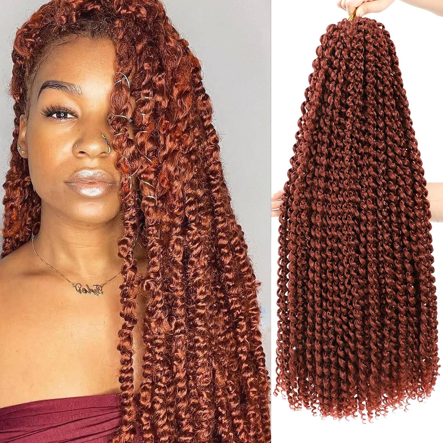 Amazon.com : Tmlkhl Passion Twist Hair 24 Inch, 7 Packs Pre-Twisted ...