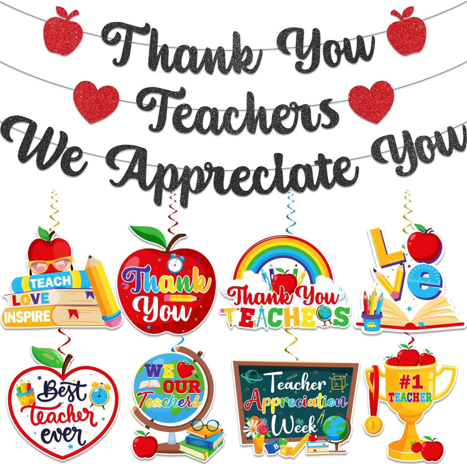 Amazon.com: Teacher Appreciation Decorations, NO-DIY Teacher ...
