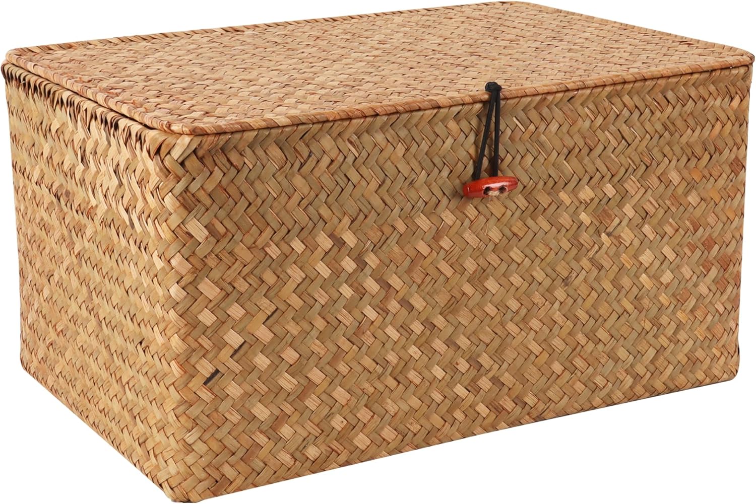 Amazon.com: Moosky Wicker Shelf Baskets with Lid,Natural Seagrass ...