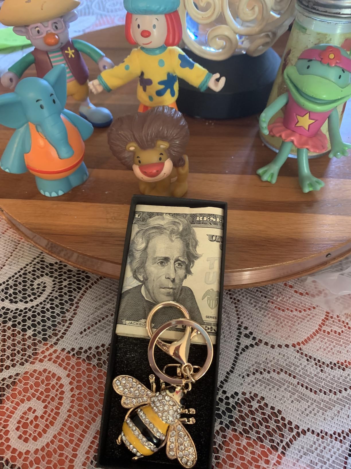 Honbay 1PCS Rhinestone Little Bee Keychain Bumble Bee Sparkling Keyring ...