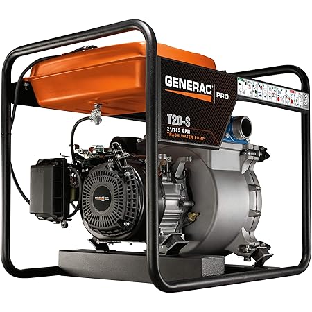Amazon.com : Generac 6920 Trash Pump G-Force Engine, 2", Orange : Patio ...