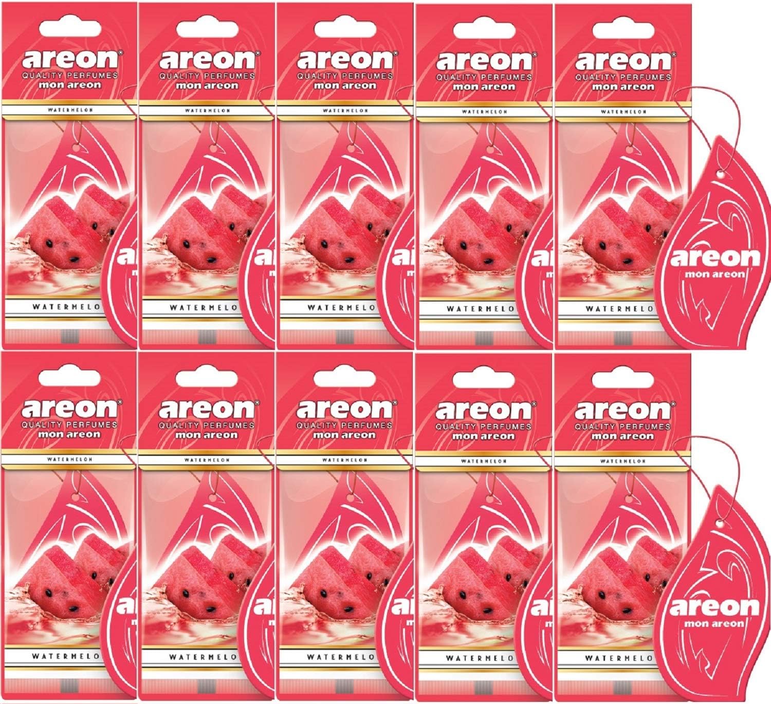 Areon Mon Car Air Freshener Watermelon Hanging Red Sweet Set Multi Pack ...