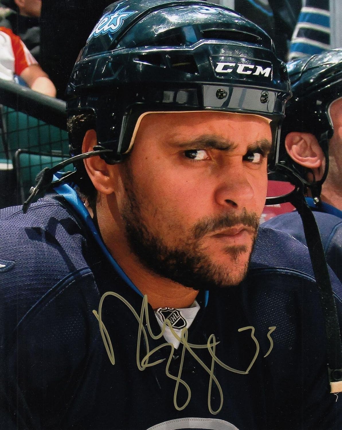 Dustin Byfuglien Autographed Photograph - 8x10 W COA - Autographed NHL ...